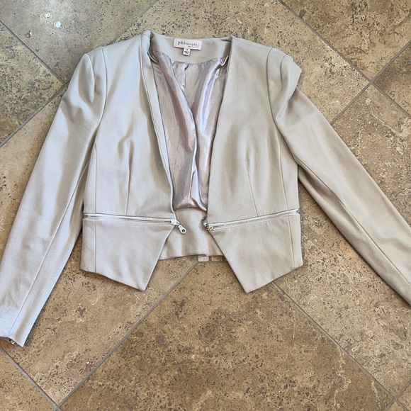 Philosophy | Jackets & Coats | Philosophy Cream Blazer | Poshmark